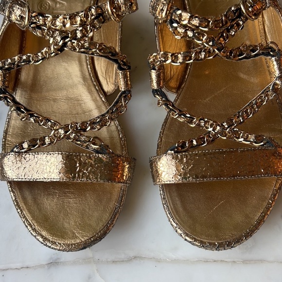 CHANEL | Shoes | Chanel Chain Slides | Poshmark